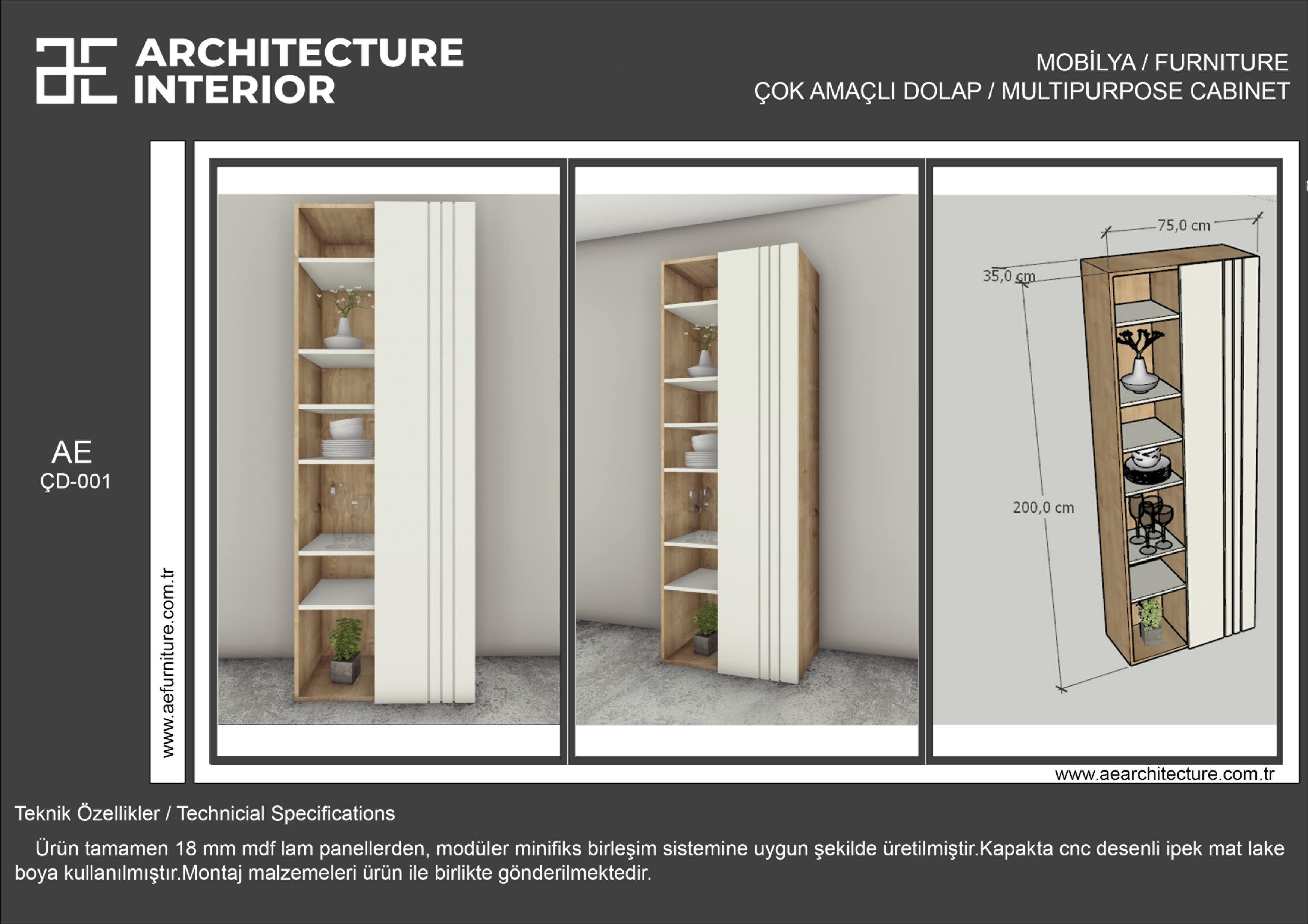 ÇOK AMAÇLI DOLAP ÇD-001 ÇOK AMAÇLI DOLAP ÇD-001